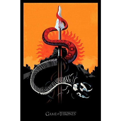Плакат, постер на холсте Game of Thrones-Beautiful Death/Игра Престолов-Красивая смерть. Размер 42 х 60 см