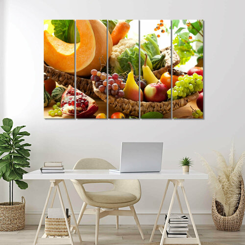 Модульная картина/Модульная картина на холсте/Модульная картина в подарок/фруктовый натюрморт-fruit still life 150х100