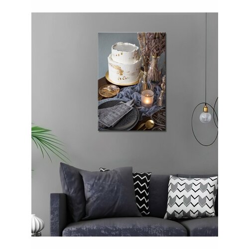 Картина на холсте с подрамником Свадебный торт 40х60