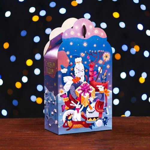 Подарочная коробка "Фантазия" в фиолетовом 12 x 7 x 23 см