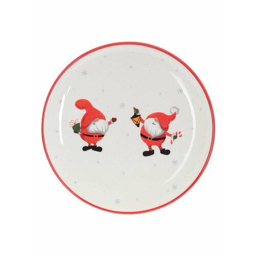 Тарелка обеденная Remecoclub Дед Морозы 17 см