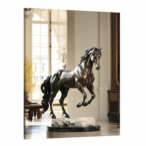 Интерьерная картина 50х70 "Скульптура конь"