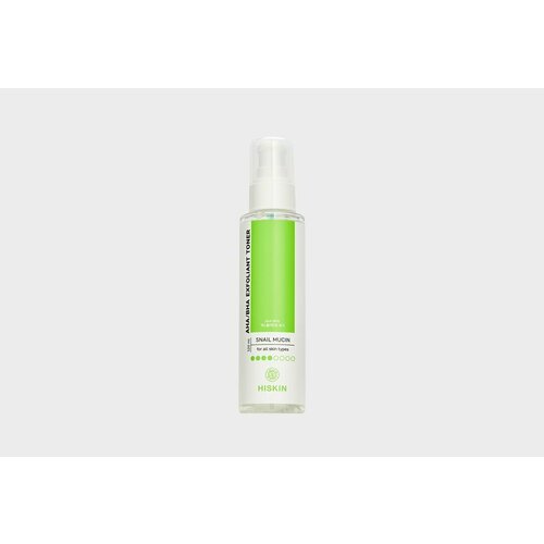 АНА/ВНА эксфолиант тонер для лица с муцином улитки HISKIN, AHA/BHA Exfoliant Toner with Snail Mucin 120 мл