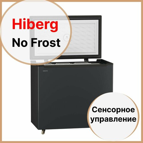 Морозильный ларь HIBERG PF 25 NFXd, No Frost, 230 л, рабочий диапазон +10 . -40C с точной настройкой температуры, 38 дБ, фантомный дисплей с управлением, покрытие NanoSilver (Ag+), фильтр Fresh Box