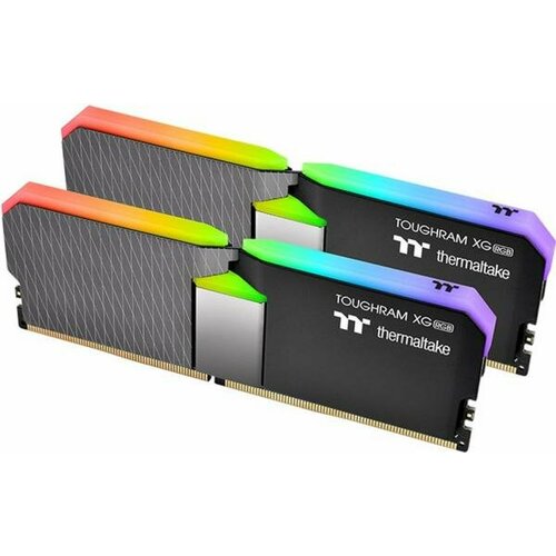 Оперативная память для компьютера 16Gb (2x8Gb) PC4-28800 3600MHz DDR4 DIMM CL18 Thermaltake TOUGHRAM XG RGB R016D408GX2-3600C18A