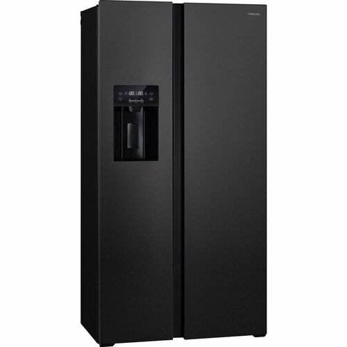 Холодильник HIBERG RFS-655 DX NFB Side-by-Side с автоматическим ледогенератором, с прямым подключением к воде, 618 л, No Frost, цвет графит
