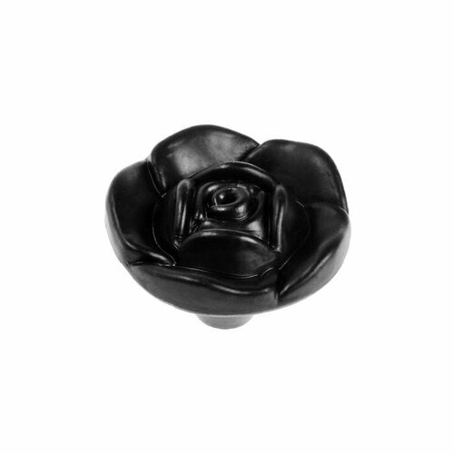 Ручка кнопка тундра Rose 01, черная (комплект из 39 шт)