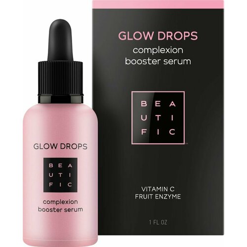 Сыворотка-бустер для лица Beautific Glow Drops для идеального цвета лица с витамином С 30мл х 2шт