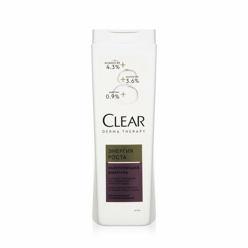 Укрепляющий шампунь для волос Clear Derma Therapy " Энергия роста " 380мл