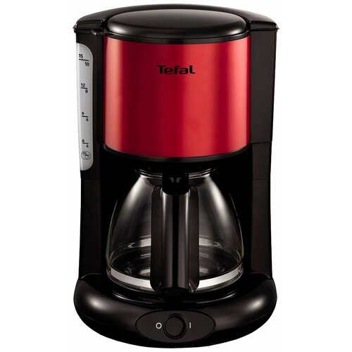 Кофеварка  капельная Tefal Confidence CM361E38/CM361838, черный/красный
