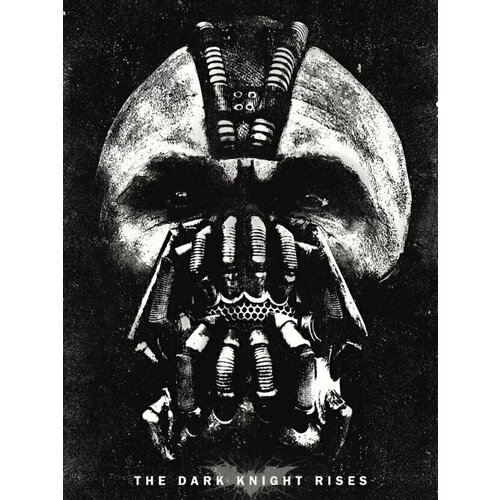 Плакат, постер на холсте Batman: The Dark Knight-Bane/Бэтмен: Тёмный Рыцарь-Бэйн/черно-белый. Размер 60 х 84 см