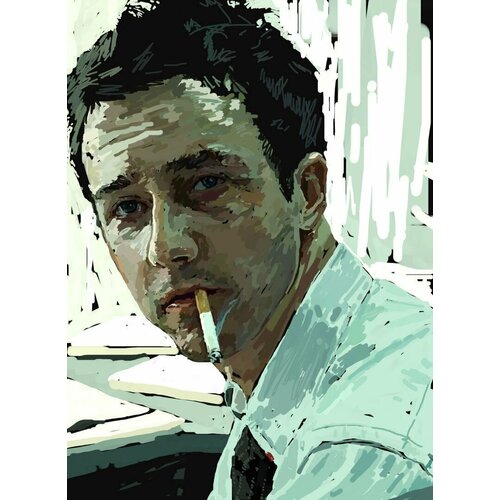 Плакат, постер на бумаге Fight Club-Tyler Durden/Бойцовский Клуб-Тайлер Дерден. Размер 60 х 84 см