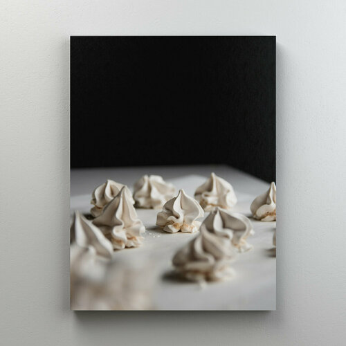 Интерьерная картина на холсте "Сладкий зефир" для кухни, кафе и ресторанов, размер 22x30 см
