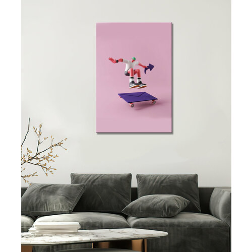 Картина/Картина на холсте для интерьера/Картина на стену/Картина для кухни/ - 3D иллюстрация людей (32) 40х60