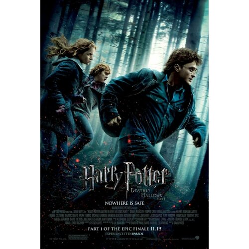 Плакат, постер на холсте Гарри Поттер и Дары Смерти: Часть I (Harry Potter and the Deathly Hallows: Part 1, 2010г). Размер 42 х 60 см