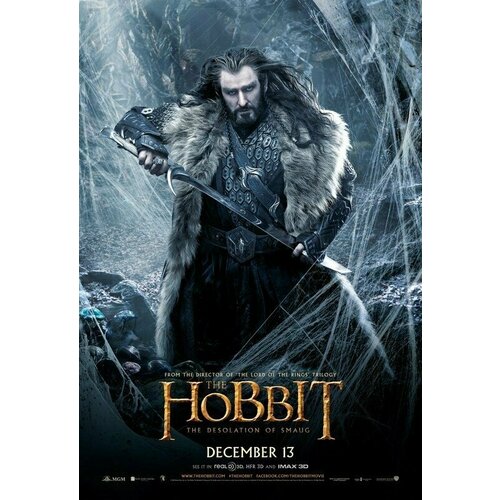 Плакат, постер на холсте Хоббит: Пустошь Смауга (The Hobbit The Desolation of Smaug), Питер Джексон. Размер 21 х 30 см