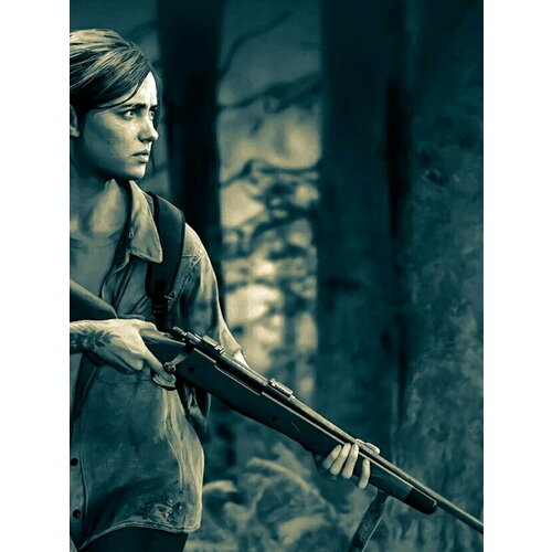 Плакат, постер на холсте The Last of Us/игровые/игра/компьютерные герои персонажи. Размер 21 х 30 см