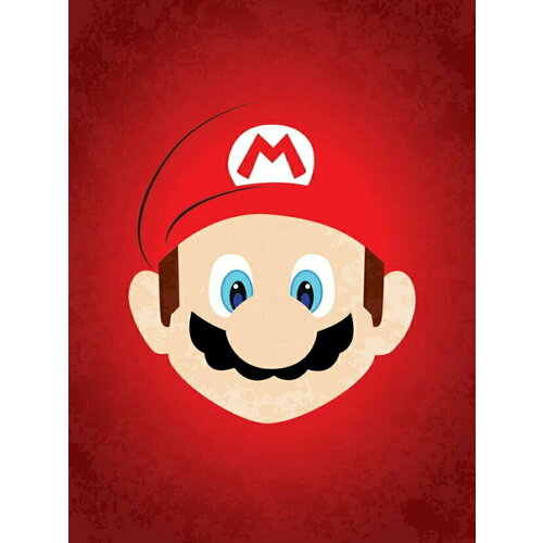 Плакат, постер на холсте Super Mario/Супер Марио/игровые/игра/компьютерные герои персонажи. Размер 21 х 30 см