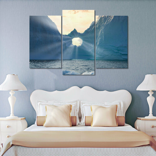 Модульная картина/Модульная картина на холсте/Модульная картина в подарок/красивый айсберг-beautiful iceberg 120х80