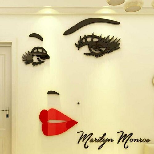 Наклейки интерьерные "Мэрилин Монро", декор на стену, панно 100 х 90 см (комплект из 2 шт)