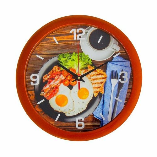 Часы настенные, кухонные, "Прованский завтрак", бесшумные, d-28 см (комплект из 3 шт)