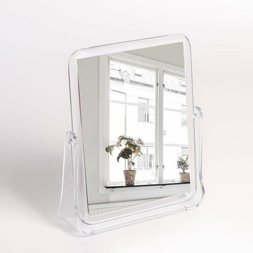 Зеркало настольное, двустороннее, зеркальная поверхность 12 × 15 см, цвет прозрачный (комплект из 3 шт)