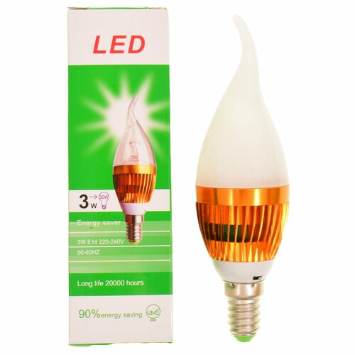 Светодиодная лампа E14 3W Холодный белый 6500K (матовое стекло)