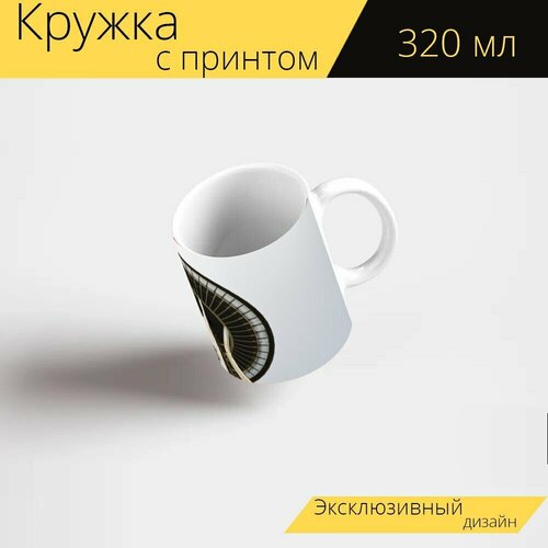 Кружка с рисунком, принтом "Сиэтл, башня, спейс нидл" 320 мл.