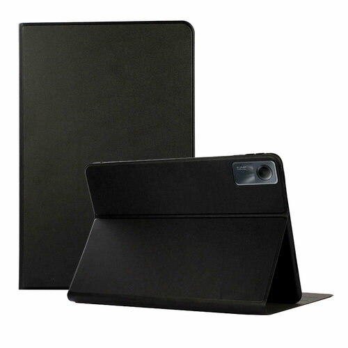 Чехол для планшета Redmi Pad SE (11 дюймов), кожаный, трансформируется в подставку (черный)