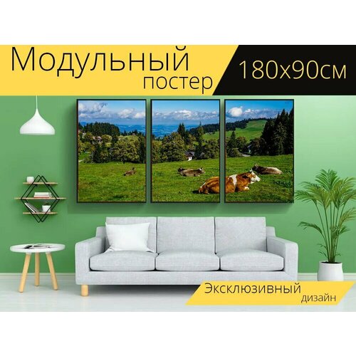 Модульный постер "Милостыня, пейзаж, австрия" 180 x 90 см. для интерьера