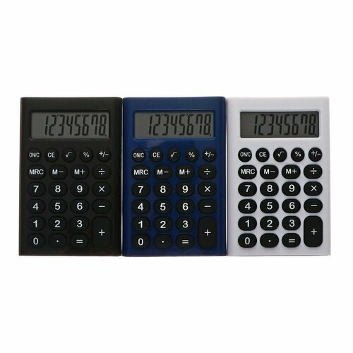Калькулятор настольный 08-разрядный микс (комплект из 6 шт)