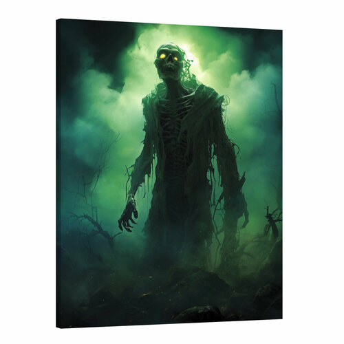 Интерьерная картина 50х70 "Хэллоуинский костюм зомби"