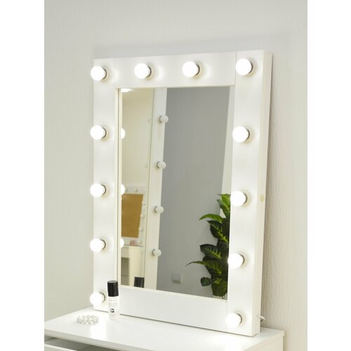 Гримерное зеркало GM Mirror 70см х 90см, белый / косметическое зеркало