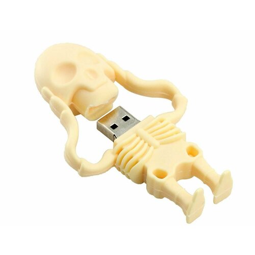 USB Флешка Скелет белый 128 ГБ