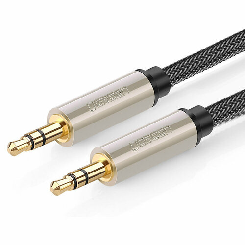 Кабель Ugreen AV125 3.5 mm to 3.5 mm Audio Cable Braided Cable (3 метра) чёрный (10605)