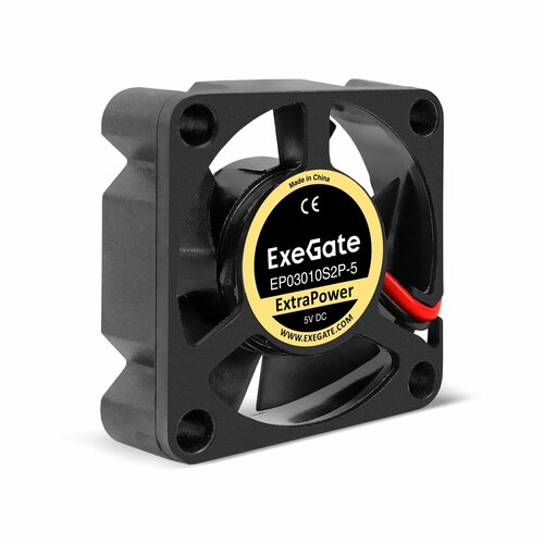 Вентилятор 5В DC ExeGate ExtraPower EP03010S2P-5 (30x30x10 мм, Sleeve bearing (подшипник скольжения), 2pin, 12000RPM, 33dBA) EX295191RUS