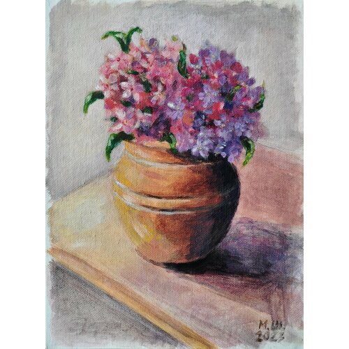 Картина "Букет цветов", 18х24, ручная работа