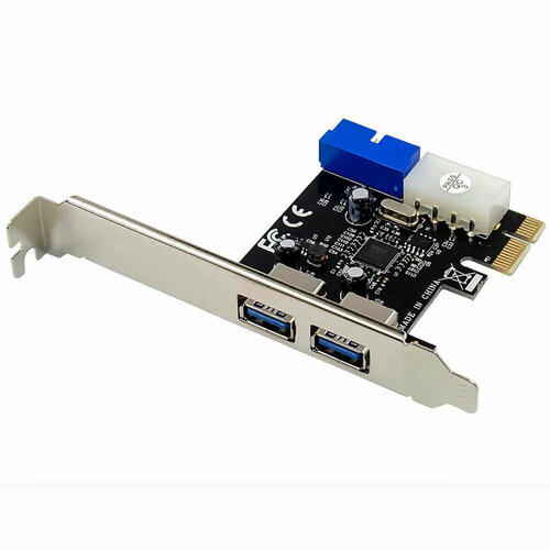 Контроллер PCIe x1 v2.0 (VIA VL805) USB 3.2 Gen1x1, 2xUSB-A + 2x19-pin | ORIENT VA-3U2219PE