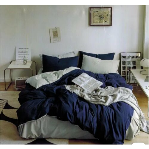 Комплект постельного белья, однотонное, Жатка, 1,5-спальный, наволочки 70x70