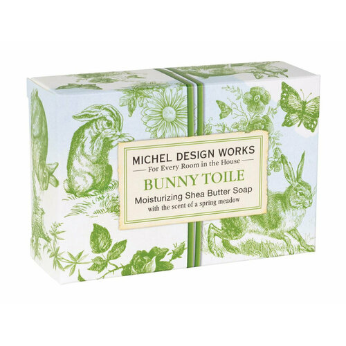 Парфюмированное мыло в бумажной обертке Michel Design Works Bunny Toile Boxed Single Soap