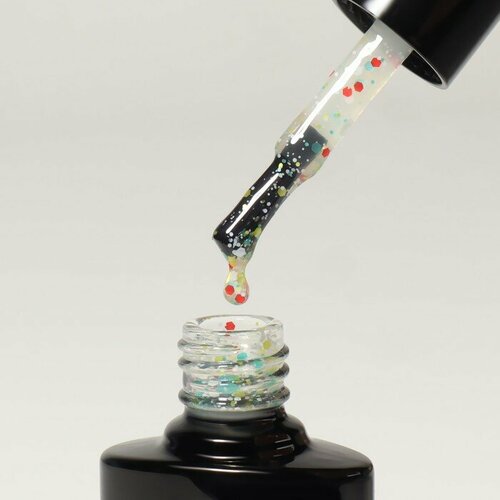 Queen fair Гель лак для ногтей, «MILK GLITTER», 3-х фазный, 8мл, LED/UV, цвет (06)