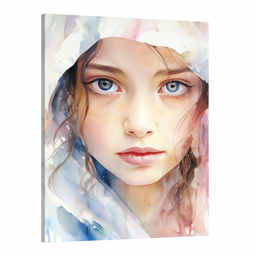 Интерьерная картина 50х70 "Девушка с нежными чертами"