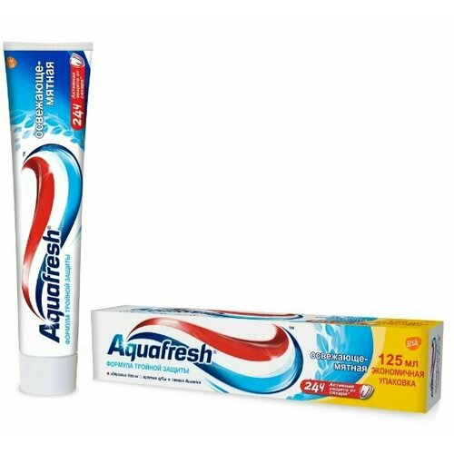 Aquafresh Зубная паста Освежающе-мятная, 125 мл