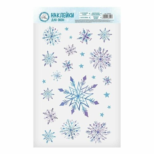 Интерьерные наклейки на окна Арт Узор - Снежный день, многоразовые, 20х34 см, 1 упаковка