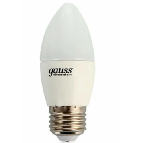 Светодиодная лампочка Gauss С37 10Вт 220В 6500K E27 (6 шт.)