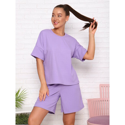 Комплект одежды ИВГрадТрикотаж, размер 50, лиловый