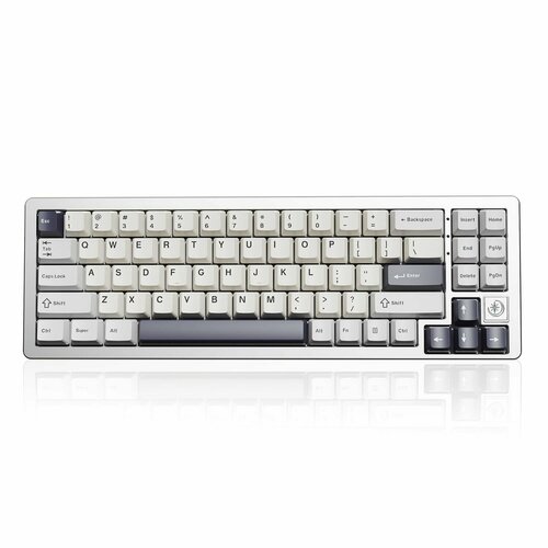 Беспроводная механическая клавиатура YUNZII AL71 Crystal White Switch (английская раскладка), цвет белый