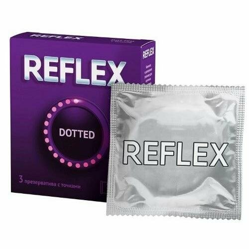 Reflex Dotted презервативы в смазке с точками,12 шт.