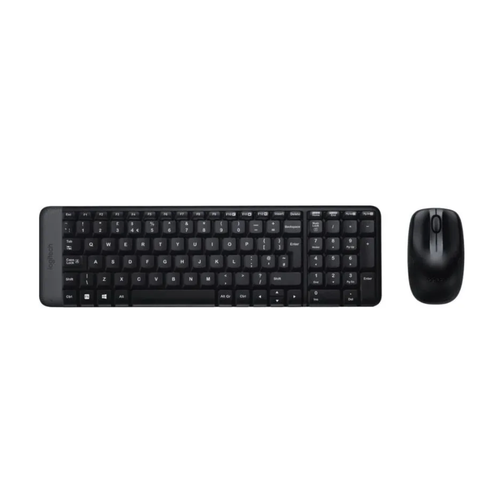 Клавиатура+мышь беспроводная Logitech, чёрный, кнопок мыши - 3 шт, оптическая светодиодная, USB, Fn