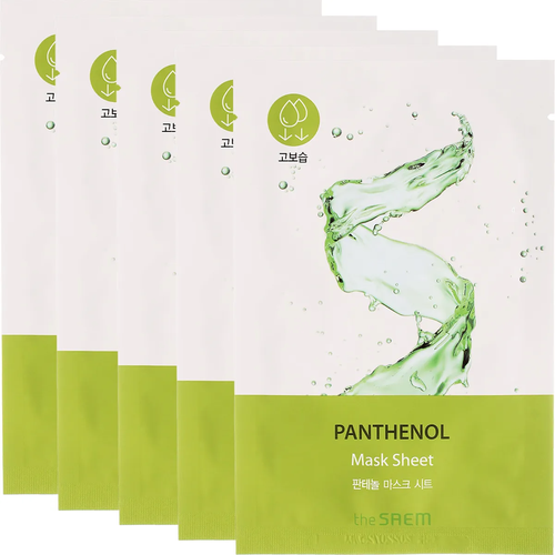 Маска для лица тканевая с пантенолом The Saem Bio Solution Moisturizing Panthenol Mask Sheet, 20 г - 5 шт